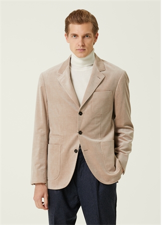 Brunello Cucinelli Erkek Bej Kelebek Yaka Ceket 48 IT Brunello Cucinelli Erkek Bej Kelebek Yaka Ceket 48 IT