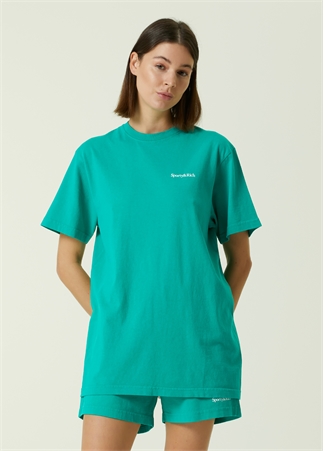 Sporty & Rich Kadın Yeşil Logolu Oversize T-shirt XS EU Sporty & Rich Kadın Yeşil Logolu Oversize T-shirt XS EU