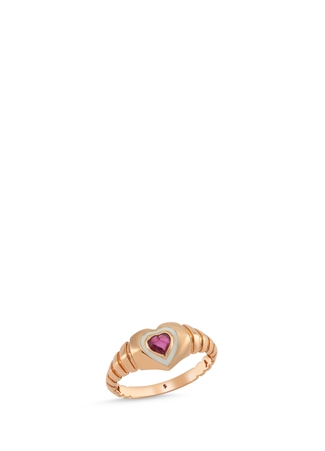 Collection-Selda Jewellery Kadın Kalp Taşlı Altın Rengi Yüzük EU Collection-Selda Jewellery Kadın Kalp Taşlı Altın Rengi Yüzük EU