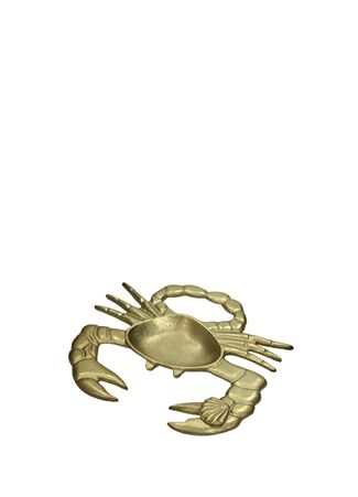 Room Diaries Yengeç Formlu Tabak Altın Rengi