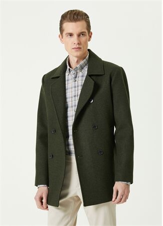 Beymen Club Erkek Haki Kruvaze Kaban S EU