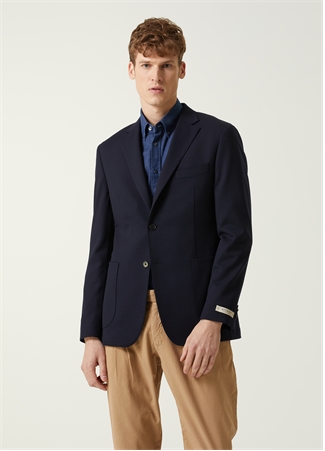 Beymen Collection Erkek Drop 7 Lacivert Kelebek Yaka Travel Ceket 48 IT Beymen Collection Erkek Drop 7 Lacivert Kelebek Yaka Travel Ceket 48 IT