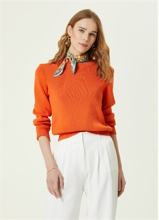 Network Kadın Kazak Turuncu Xs Eu