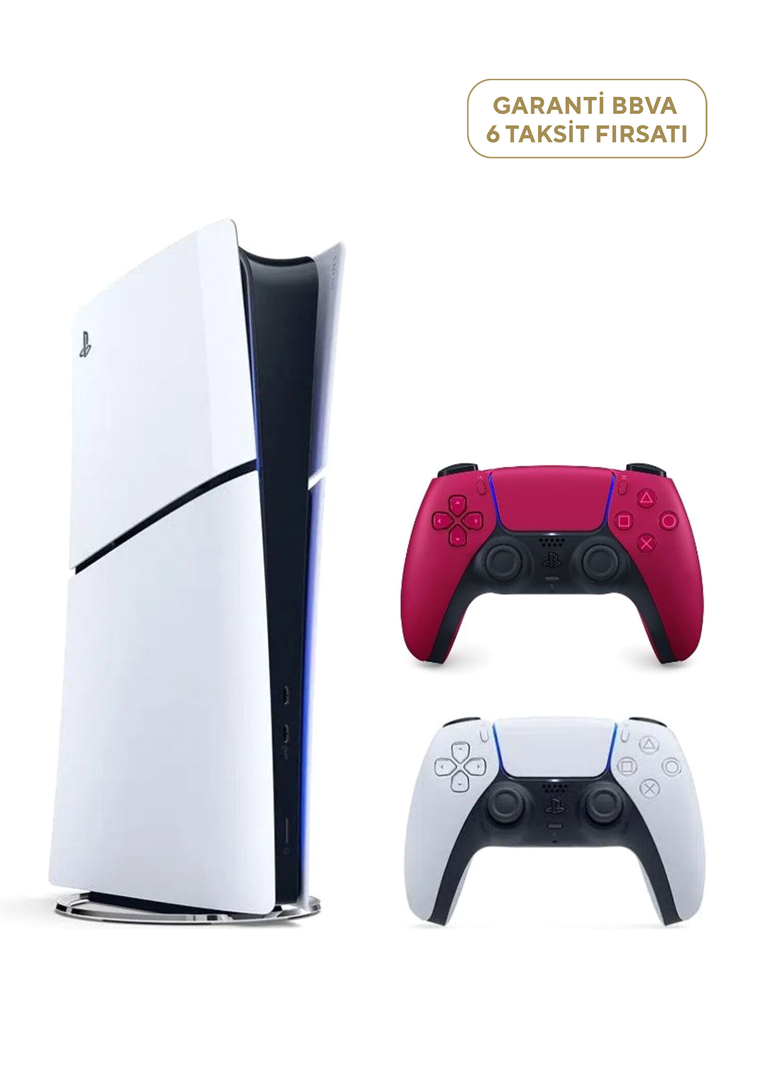 Sony - Playstation 5 Slim Digital Edition Game Console + 2. Red Dualsense