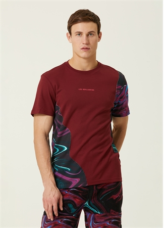 Les Benjamins Erkek Bordo Batik Desen Detaylı Logolu T-shirt XS EU Les Benjamins Erkek Bordo Batik Desen Detaylı Logolu T-shirt XS EU