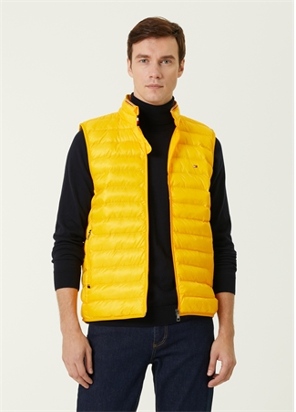 Tommy Hilfiger Erkek Sarı Puff Yelek S EU Tommy Hilfiger Erkek Sarı Puff Yelek S EU