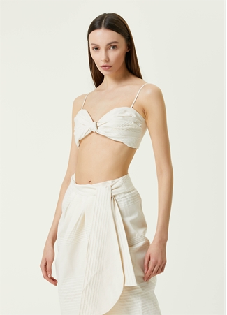 Johanna Ortiz Kadın Ekru Cropped Bluz Bej 0 Us Johanna Ortiz Kadın Ekru Cropped Bluz Bej 0 Us