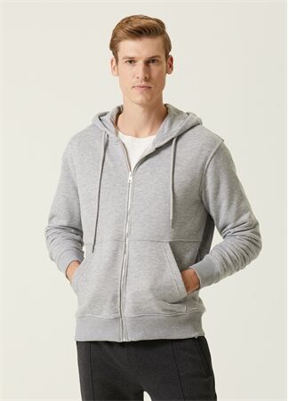 Blender Originated Erkek Gri Kapüşonlu Sweatshirt XS EU