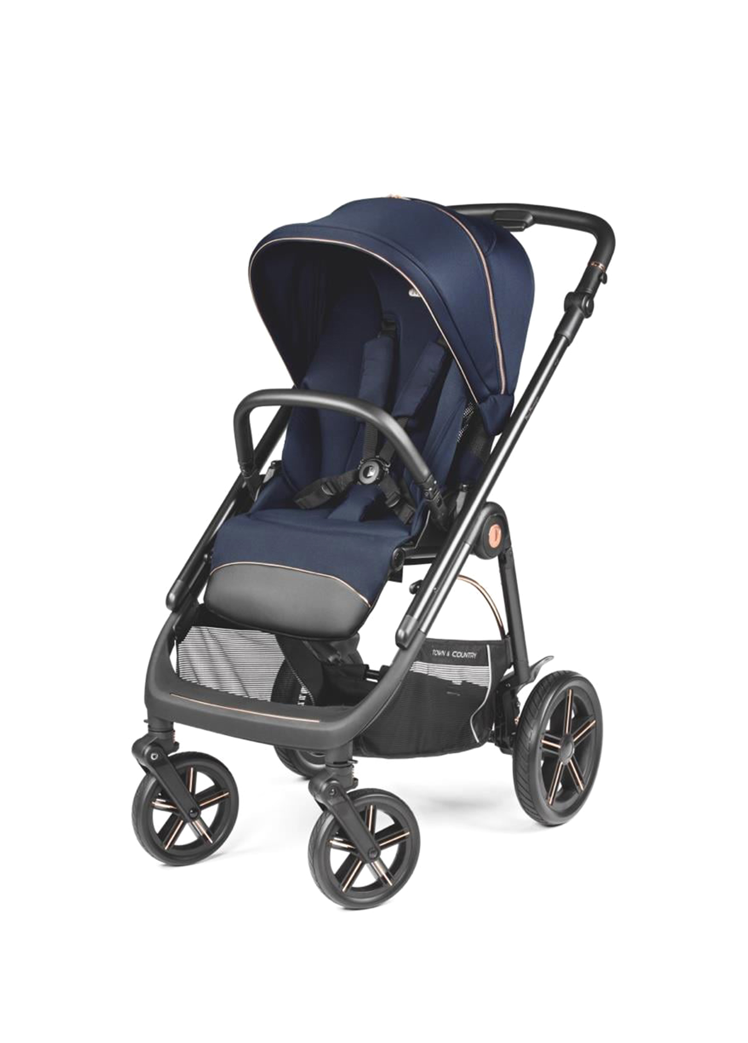 Peg Perego - New Veloce TC Blue Shine One-Handed Foldable Stroller