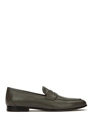 Beymen Collection Erkek Gri Bantlı Deri Loafer 40 Beymen Collection Erkek Gri Bantlı Deri Loafer 40