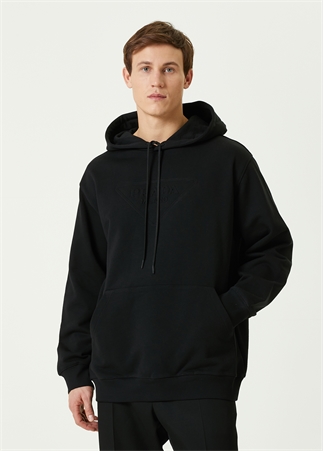 Prada Erkek Siyah Kapüşonlu Logo Detaylı Sweatshirt M EU Prada Erkek Siyah Kapüşonlu Logo Detaylı Sweatshirt M EU