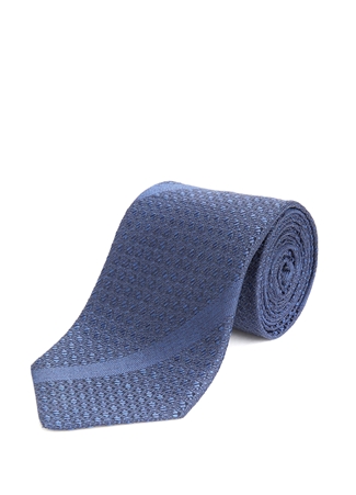 Beymen Collection Erkek Lacivert Desenli İpek Kravat Eu It