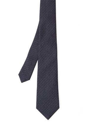 Canali Erkek Lacivert Desenli İpek Kravat EU