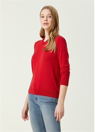 Beymen Club Kadın Kırmızı V Yaka Basic Kazak S EU Beymen Club Kadın Kırmızı V Yaka Basic Kazak S EU