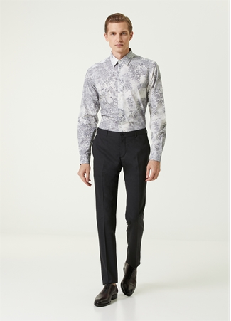 Palzileri Lab Erkek Antrasit Normal Bel Yün Pantolon Gri 44 IT