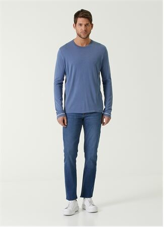 Palzileri Lab Erkek Mavi Bisiklet Yaka Triko 58 IT