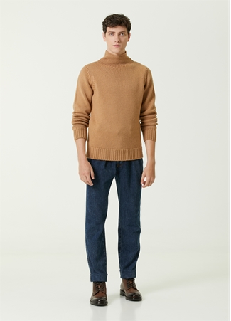 Lardini Erkek Lacivert Pilili Jean Pantolon 48 IT