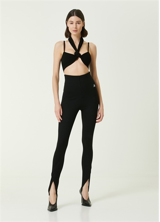 The Attico Kadın Siyah Fitilli Paça Detaylı Pantolon 38 IT