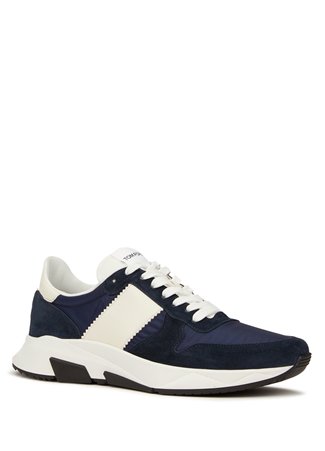 Tom Ford Erkek Lacivert Beyaz Logolu Sneaker 2 UK Tom Ford Erkek Lacivert Beyaz Logolu Sneaker 2 UK