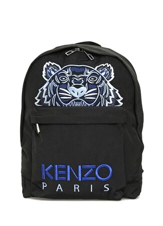 Kenzo Kadın Siyah Logo Nakışlı Sırt Çantası EU