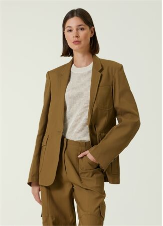 Petar Petrov Kadın Haki Kelebek Yaka Ceket 34 FR Petar Petrov Kadın Haki Kelebek Yaka Ceket 34 FR