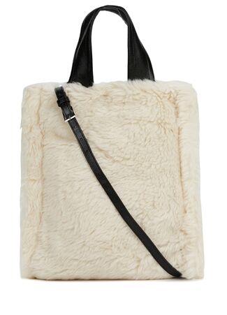 Stand Kadın Beyaz Yün Omuz Çantası EU Stand Kadın Beyaz Yün Omuz Çantası EU