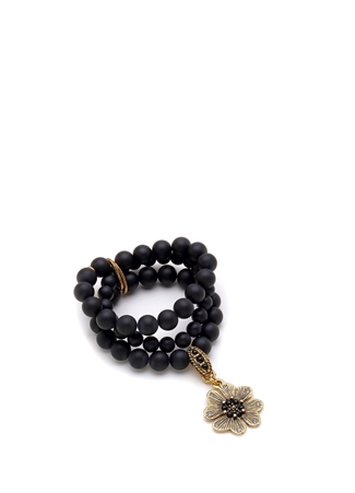 Mon Reve Kadın Blivy Altın Rengi Kaplama Bileklik Siyah EU Mon Reve Kadın Blivy Altın Rengi Kaplama Bileklik Siyah EU