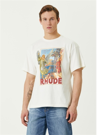 Rhude Erkek Tshirt Beyaz S Eu Rhude Erkek Tshirt Beyaz S Eu