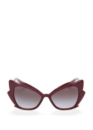 Dolce&Gabbana Kadın Bordo Cat-Eye Formlu Güneş Gözlüğü 57 EU