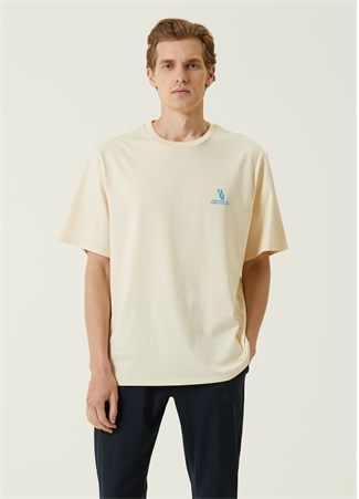 Gruff Blue Anxiety Ekru Slogan Detaylı Oversize T-shirt Beyaz S EU Gruff Blue Anxiety Ekru Slogan Detaylı Oversize T-shirt Beyaz S EU