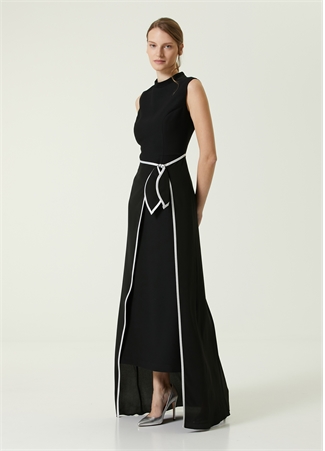 Filiarmi Kadın Carmen Siyah Beyaz Maksi İpek Abiye Elbise 36 EU Filiarmi Kadın Carmen Siyah Beyaz Maksi İpek Abiye Elbise 36 EU