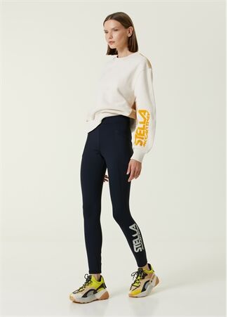 Stella McCartney Kadın Lacivert Logolu Tayt 42 IT