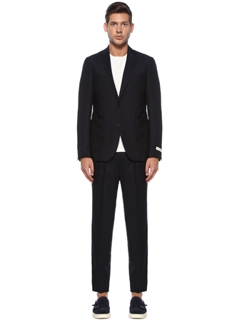 Beymen Collection Erkek Lacivert Beli Büzgülü Travel Yün Takım Elbise 46 IT Beymen Collection Erkek Lacivert Beli Büzgülü Travel Yün Takım Elbise 46 IT