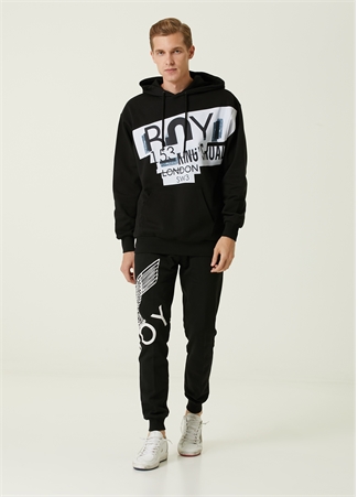 Boy London Erkek Siyah Logo Baskılı Jogger Eşofman L EU Boy London Erkek Siyah Logo Baskılı Jogger Eşofman L EU