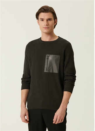 Network Erkek Slim Fit Antrasit Kazak Gri S EU Network Erkek Slim Fit Antrasit Kazak Gri S EU