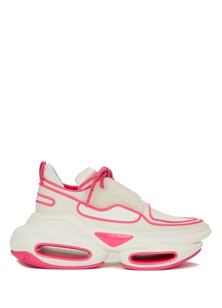Balmain Kadın Beyaz Pembe Taban Detaylı Deri Sneaker 36 EU Balmain Kadın Beyaz Pembe Taban Detaylı Deri Sneaker 36 EU