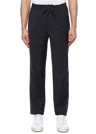 Beymen Collection Erkek Indigo Beli Büzgülü Yün Pantolon Mavi 48 IT