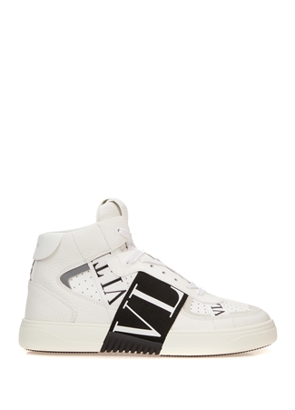 Valentino Garavani Kadın VL7N Beyaz Logo Bantlı Deri Sneaker Siyah 36 EU Valentino Garavani Kadın VL7N Beyaz Logo Bantlı Deri Sneaker Siyah 36 EU