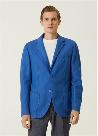 Pal Zileri Erkek Mavi Kelebek Yaka Ceket 52 IT
