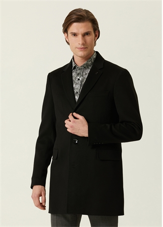 Network Erkek Slim Fit Siyah Kaşmir Palto 46 EU Network Erkek Slim Fit Siyah Kaşmir Palto 46 EU