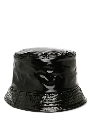 Helene Berman London Kadın Siyah Parlak Dokulu Şapka EU