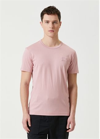 Dolce&Gabbana Erkek Pembe Logo Detaylı T-shirt 44 IT Dolce&Gabbana Erkek Pembe Logo Detaylı T-shirt 44 IT