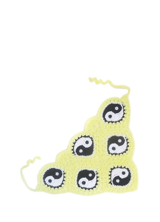 Gaios Design Kadın Yin Yang İşlemeli Bandana EU Gaios Design Kadın Yin Yang İşlemeli Bandana EU