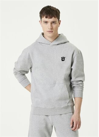 Zadig&Voltaire Erkek Gri Kapüşonlu Sweatshirt S EU