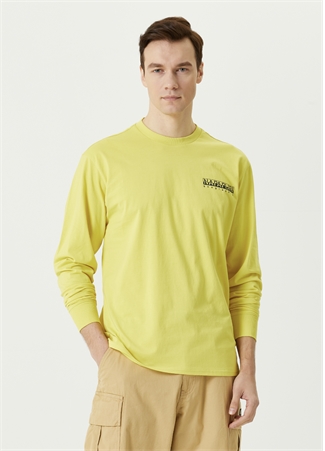 Napapijri Erkek Sarı Logo Baskılı T-shirt S EU Napapijri Erkek Sarı Logo Baskılı T-shirt S EU
