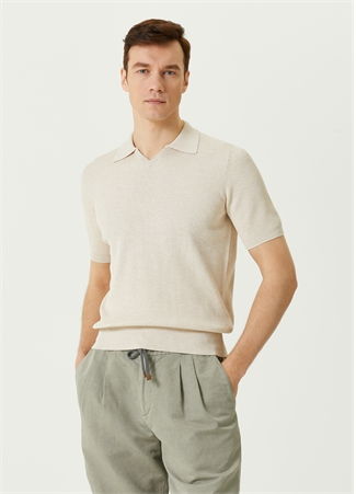 Brunello Cucinelli Erkek Polo Yaka Bej 48 It Brunello Cucinelli Erkek Polo Yaka Bej 48 It