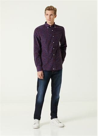 Isaia Erkek Lacivert Dar Paça Jean Pantolon Gri 52 IT