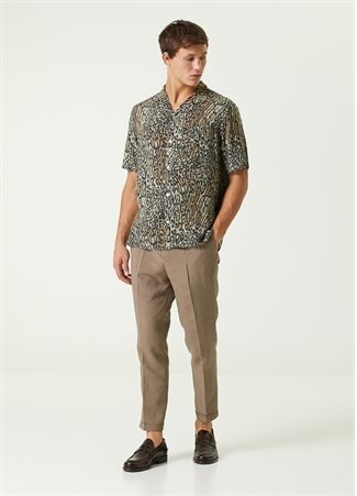 Allsaints Erkek Vizon Çift Pilili Pantolon Bej 36 UK