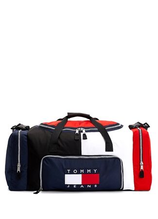 Tommy Hilfiger Erkek Lacivert Kırmızı Logolu Çanta EU
