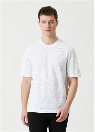 Salvatore Ferragamo Erkek Beyaz Kontrast Logo Desenli T-shirt S EU Salvatore Ferragamo Erkek Beyaz Kontrast Logo Desenli T-shirt S EU